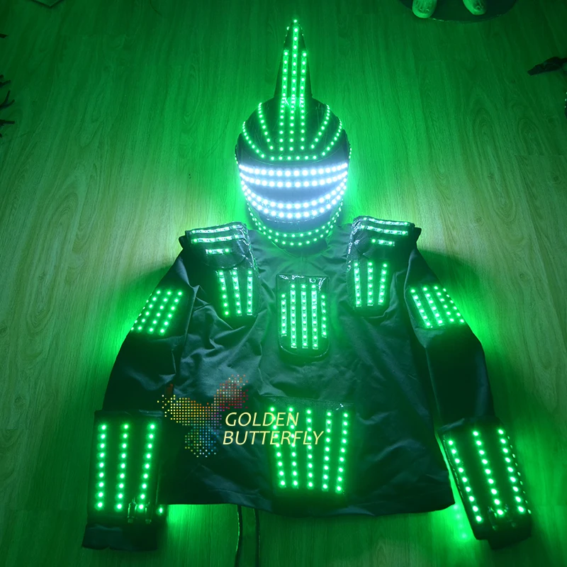 LED Clothing Glowing Clothes Helmet Pants Luminous Talent Show Men's ...