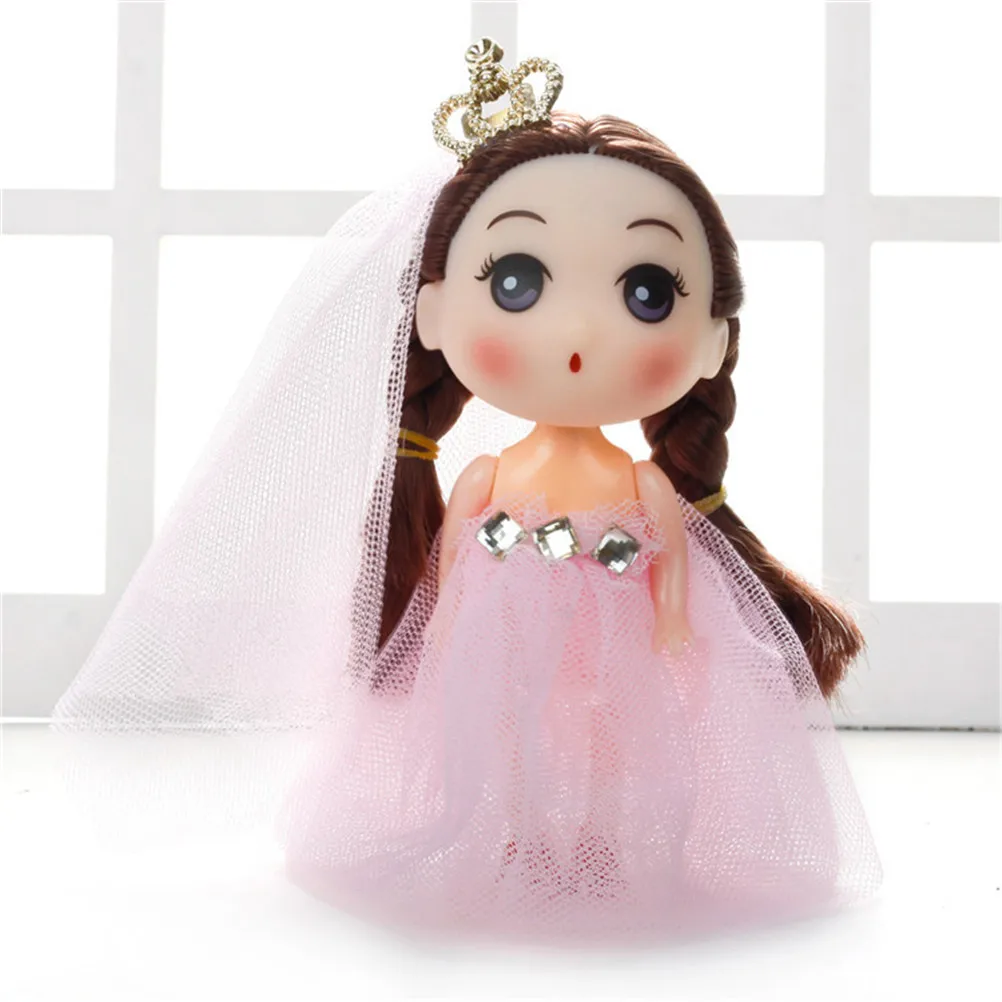 12cm Wedding Bride Doll For Mini Ddung Dolls With Blonde Bun Hair ...