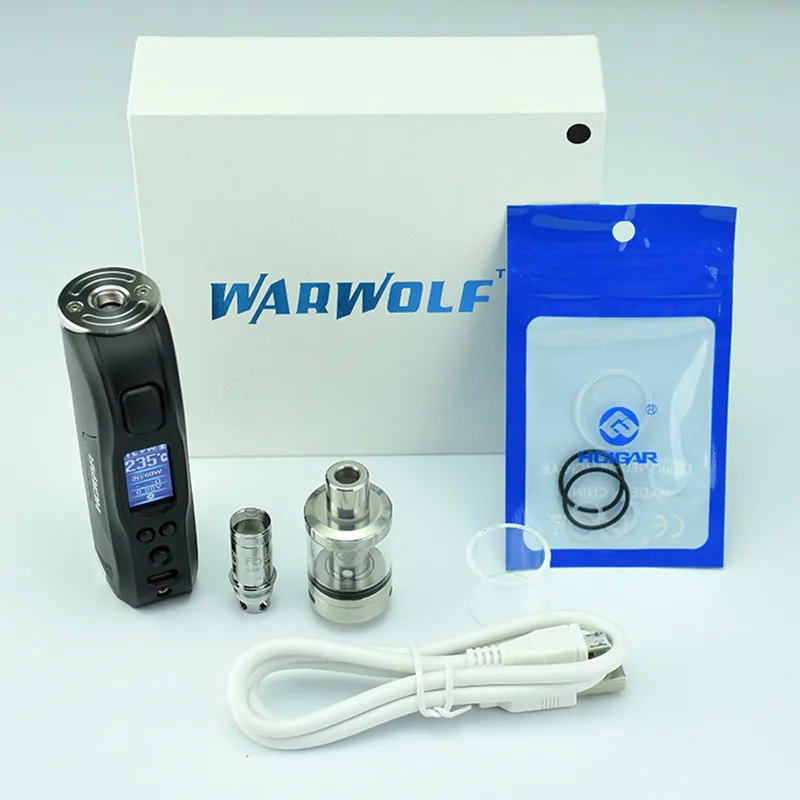 מוצר - Original HCIGAR Warwolf vape Kit Output 1-80w WATT and TEMP mode ...