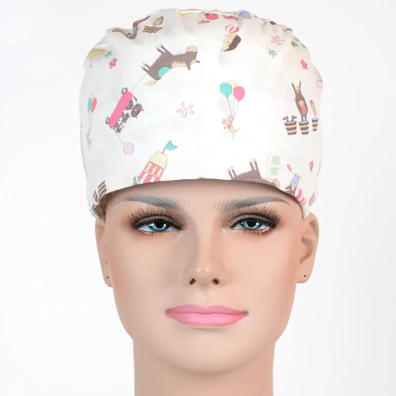2018 New Lab Hospital medical Surgical Cap 100% cotton Printed Medical ...