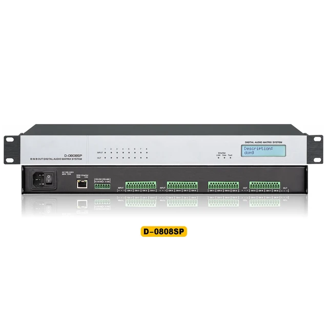 D 0808SP Digital Audio Matrix Processor For Sound System 8 Input & 8 ...