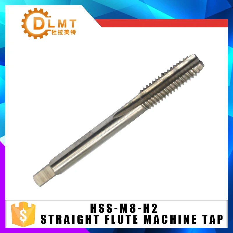 5pc Machine Taps M8 Thread Straight Flute M8x1.25 M8x1 HSS H2 Tap Bit ...