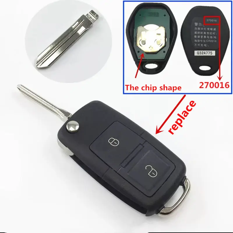 Car Key Assembly, The Key Chip,modified Key For Geely Ck, Geely Mk ...