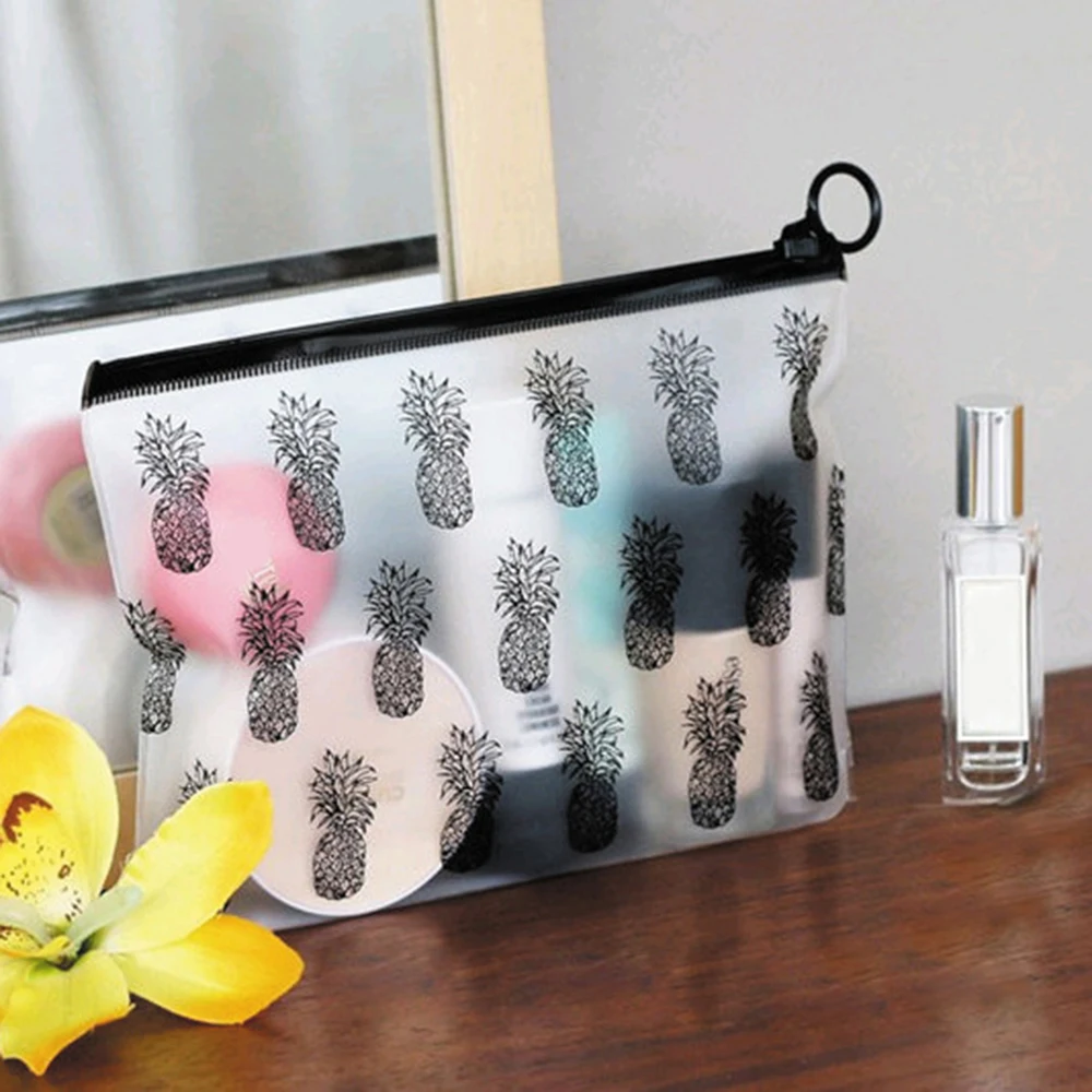 Pvc Travel Cosmetic Bag High Capacity Waterproof Zipper Pouch Portable Makeup Tool Organizer