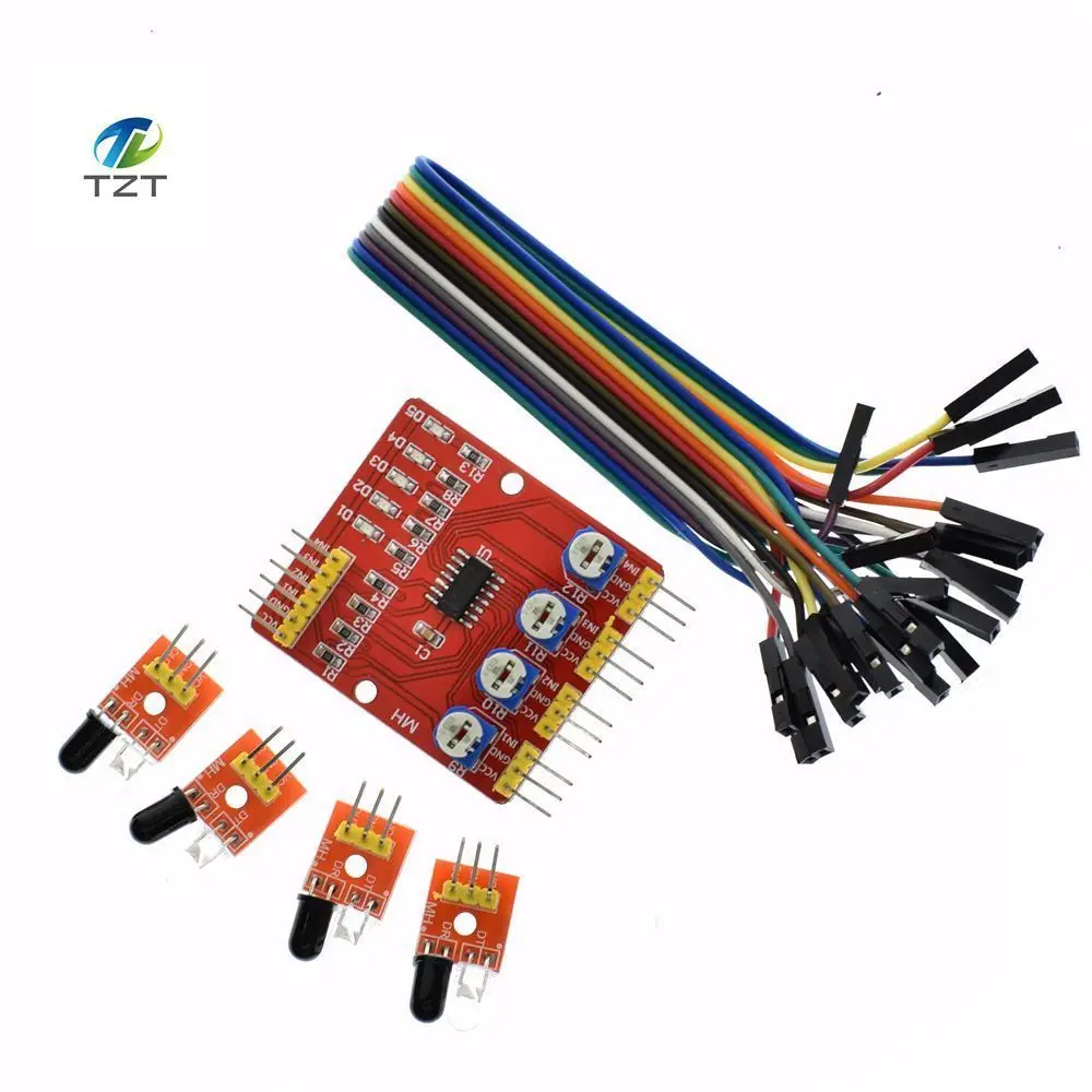F233-01 Four-way infrared tracing / 4 channel tracking module ...