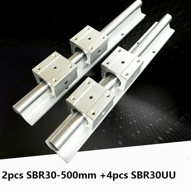 2pcs-SBR30-30mm-500mm-Support-Linear-Guide-Rail-With-4pcs-SBR30UU ...