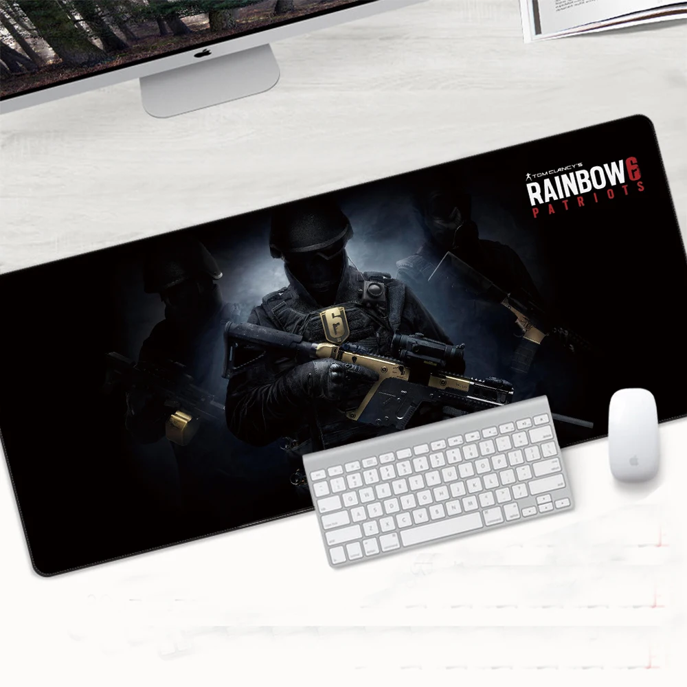 Rainbow Six Siege Gaming Mousepad Xl Large Rubber Gamer Desk Keyboard Overlock Edge Mouse Pad