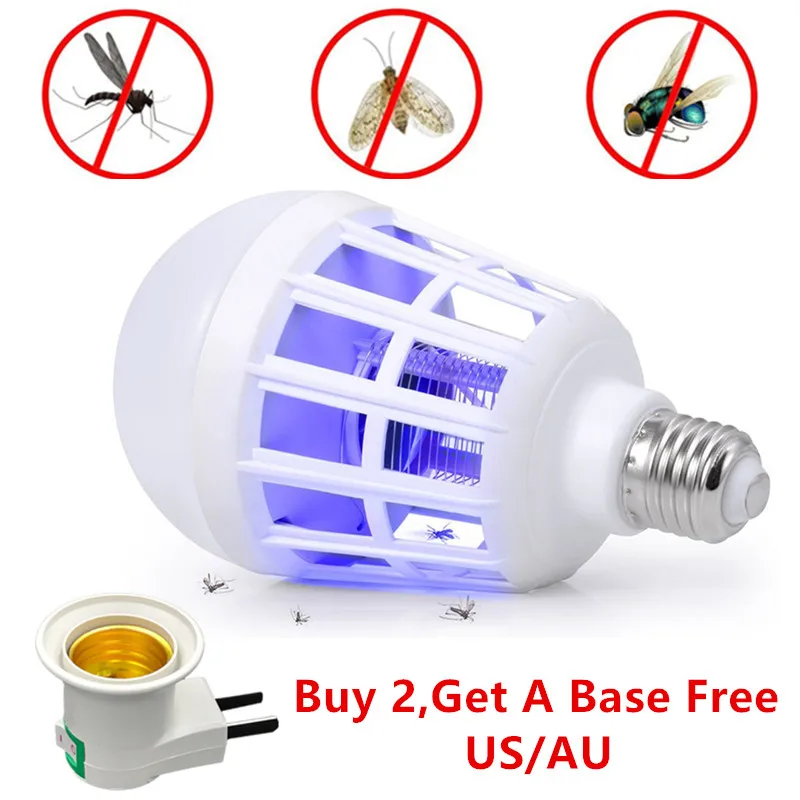 2 in 1 E27 110V 15W Bug Zapper LED Bulb Indoor Mosquito Killer Lamp ...