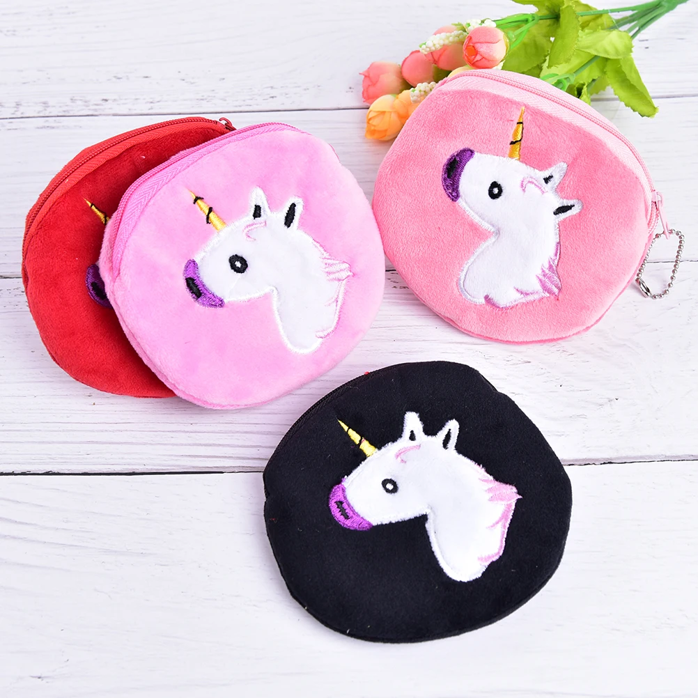 Красочный Единорог молния плюшевый Кошелек для монет для девочек ...
