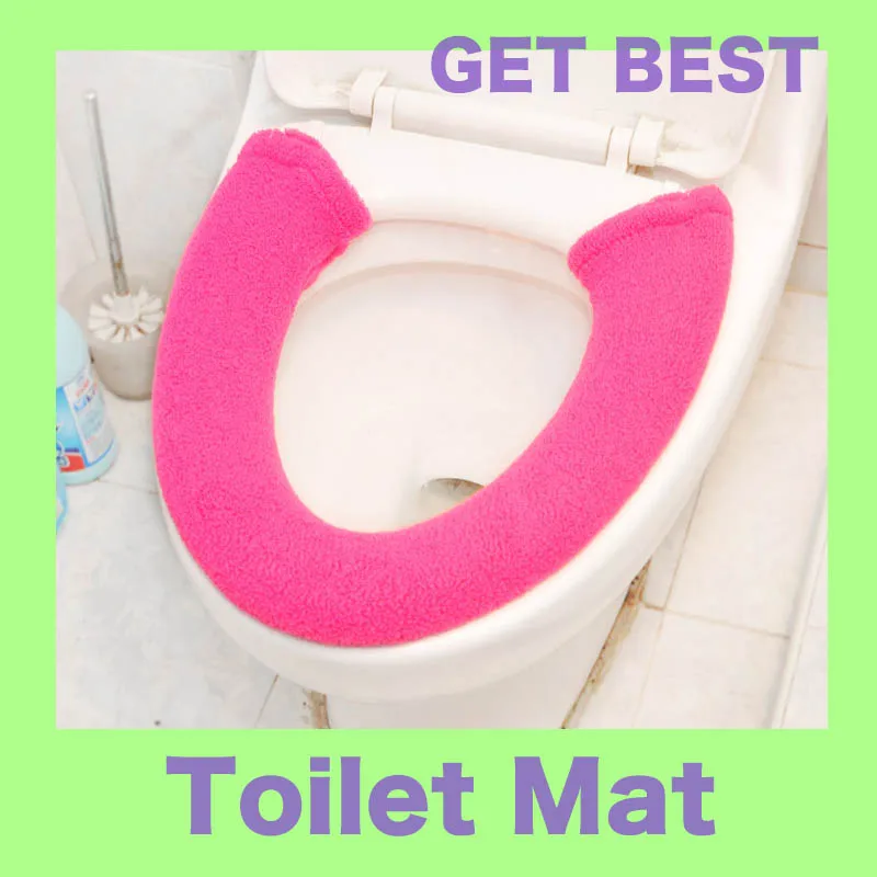 Japanese style solid color plush buckle thermal toilet set toilet set ...