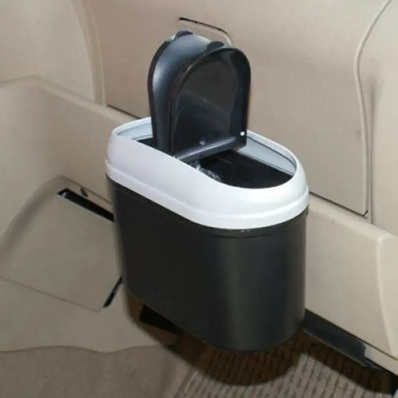 Newest Portable Mini Auto Car Dustbin Rubbish Trash Can Garbage Box ...