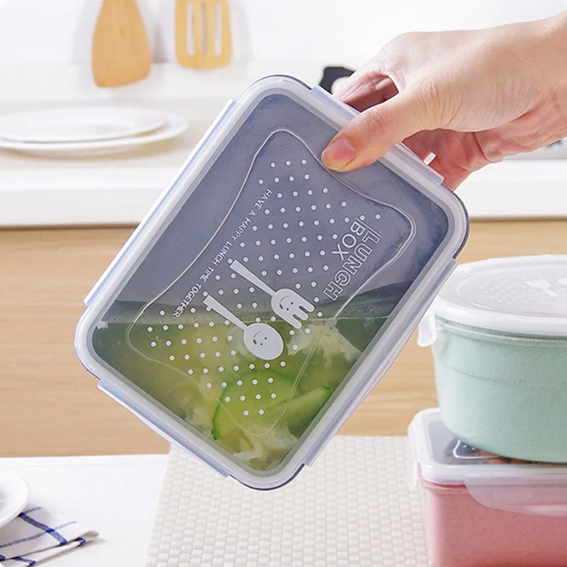 Buy Household Round Mini Plastic Crisper Food Container Leakproof ...