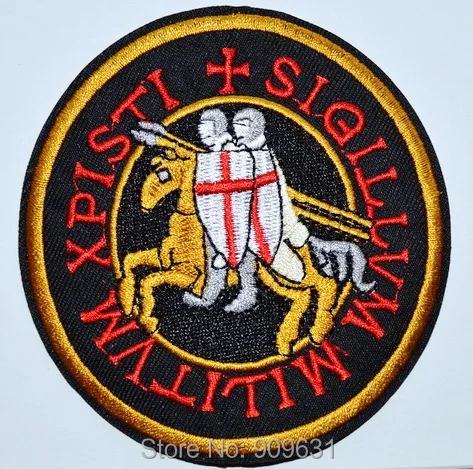 KNIGHTS-TEMPLAR-SEAL-iron-on-PATCH-embroidered-CRUSADES-RELIGIOUS ...