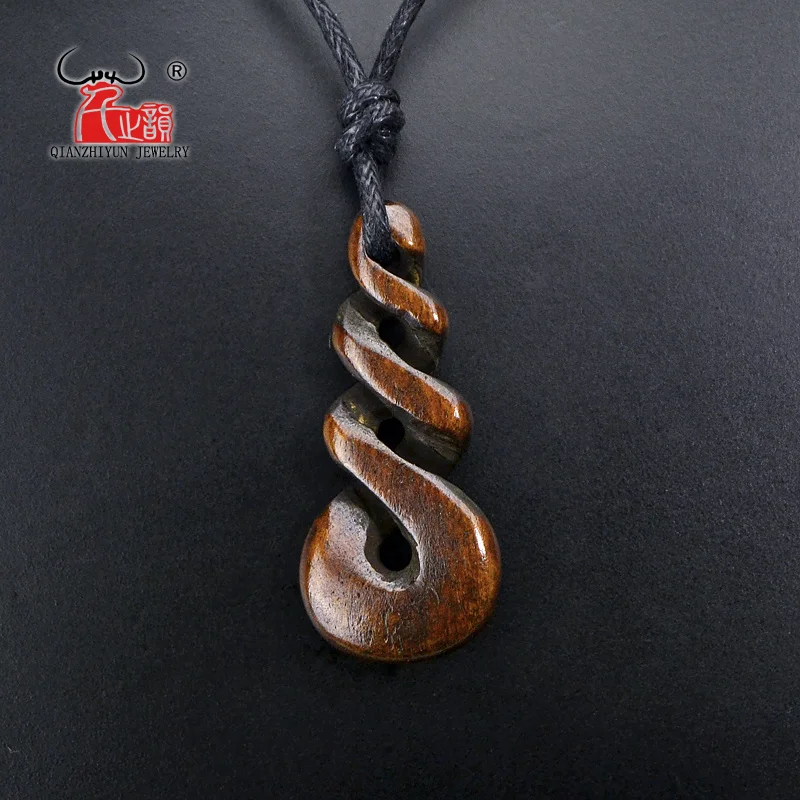 GX013-Handmade-Carved-Twisted-New-Zealand-Maori-Tribal-Choker-WoMen-s ...