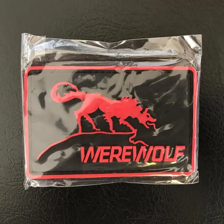 10pcs Rubber Werewolf Patch 3D PVC Wolf Tactical Emblem Hook Military Badge 10*6cm Army Armband ...