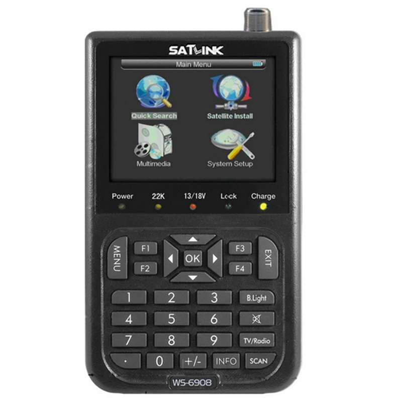 Satlink WS 6906 3.5 "DVB S FTA Dados localizador via satélite medidor ...