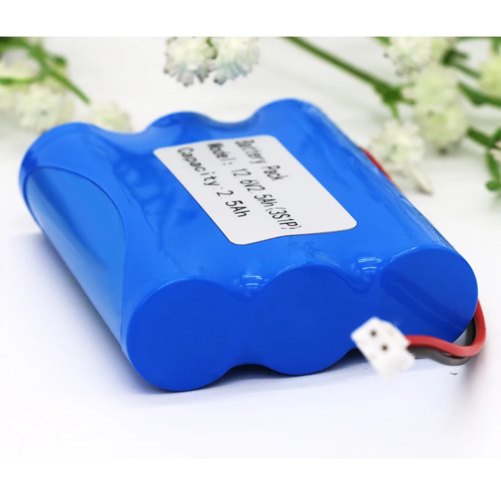 12.6V 2500mah 11.1V 12V 3S 18650 Li ion Lithium Rechargeable Battery Pack Batteries Power CCTV ...