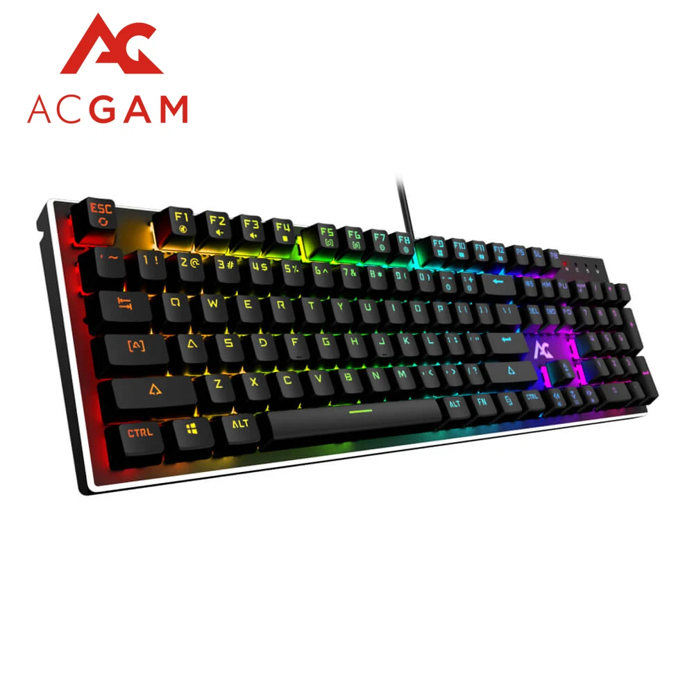ACGAM 104 Keys gaming RGB Mechanical keyboard Spanish /Russian/French ...