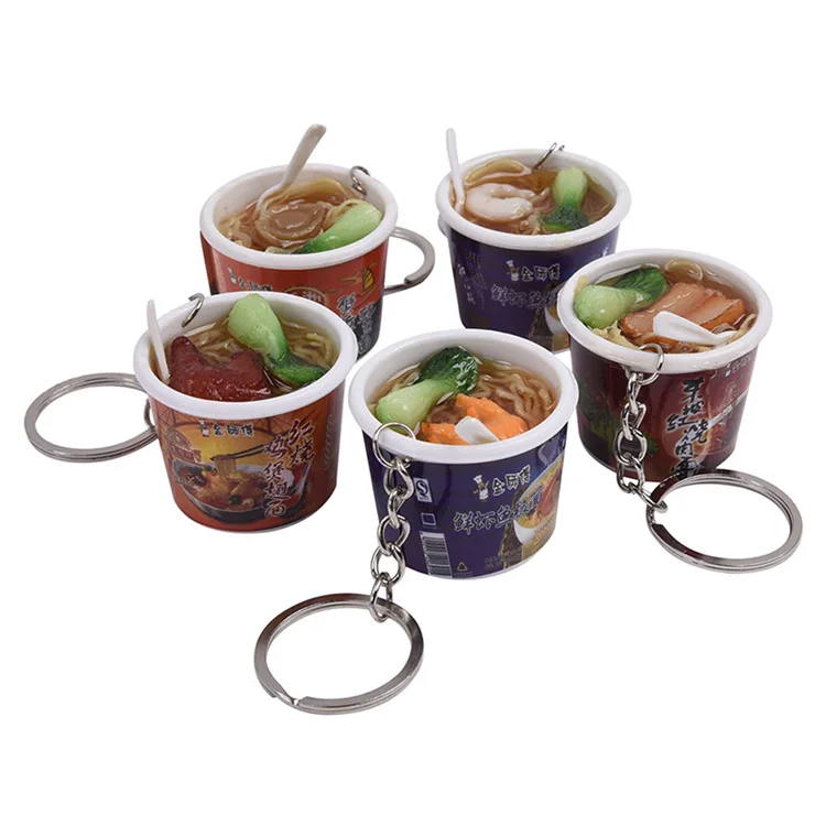 New-Simulation-Food-Pendant-key-Chain-New-fashion-Braised-Beef-noodles ...
