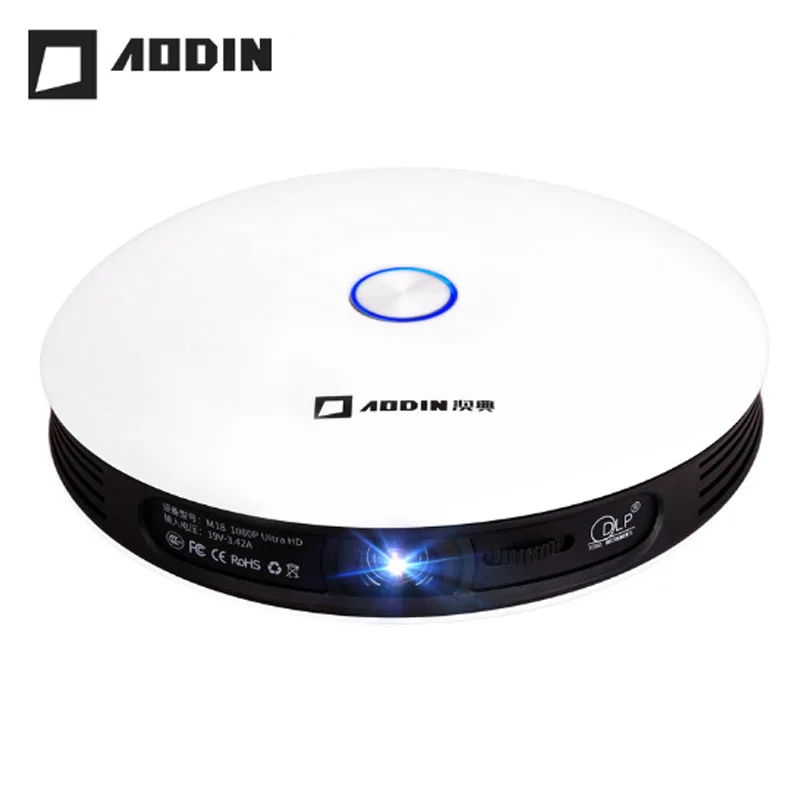 WZATCO M18 Bluetooth DLP 4K 3D Projector Video Wifi Micro Android ...