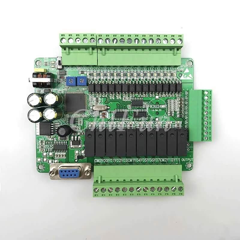 FX3U-24MR 6AD 2DA high speed PLC industrial control board RTC with 485 ...