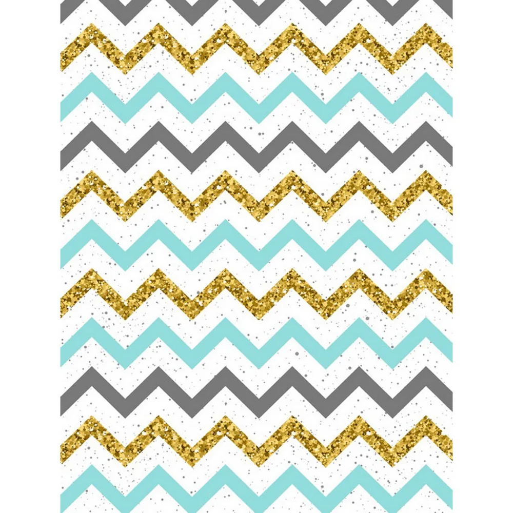 Baby Blue And Yellow Chevron Background