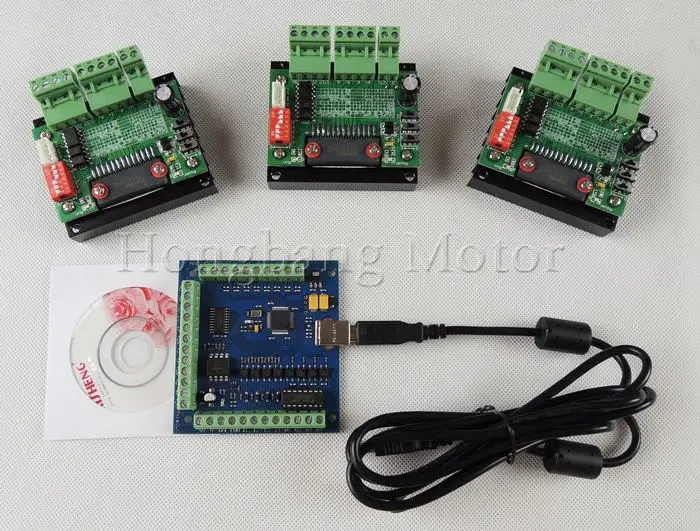 CNC Router mach3 USB 3 Axis Kit, 3 piezas TB6560 1 Axis Driver Board ...