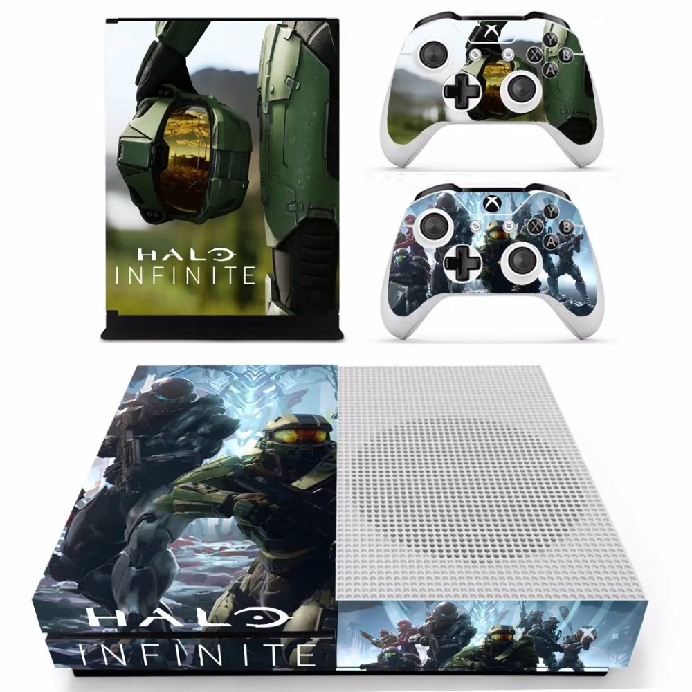 Halo Infinite Skin Sticker Xbox One Slim Console 2 Controllers Vinyl ...