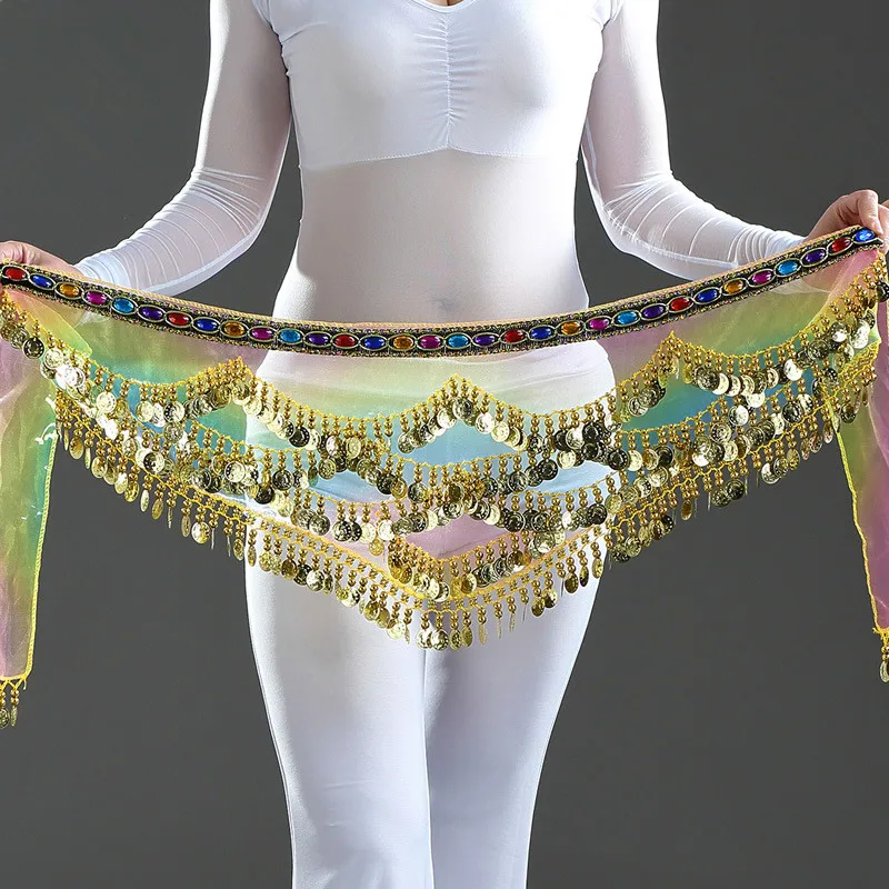 (4 pcs get 10% off) Belly dance India dance Egypt dance dance belt beading colorful belt|dance ...