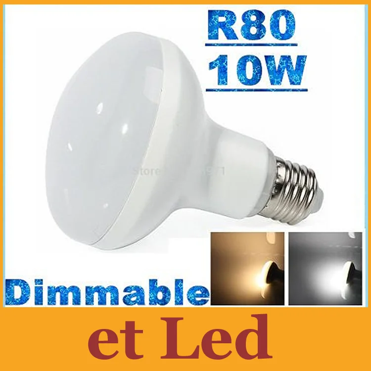 Super Bright R80 Dimmable Led Bulbs Light E27 10W 880lm AC 85 265V Led ...
