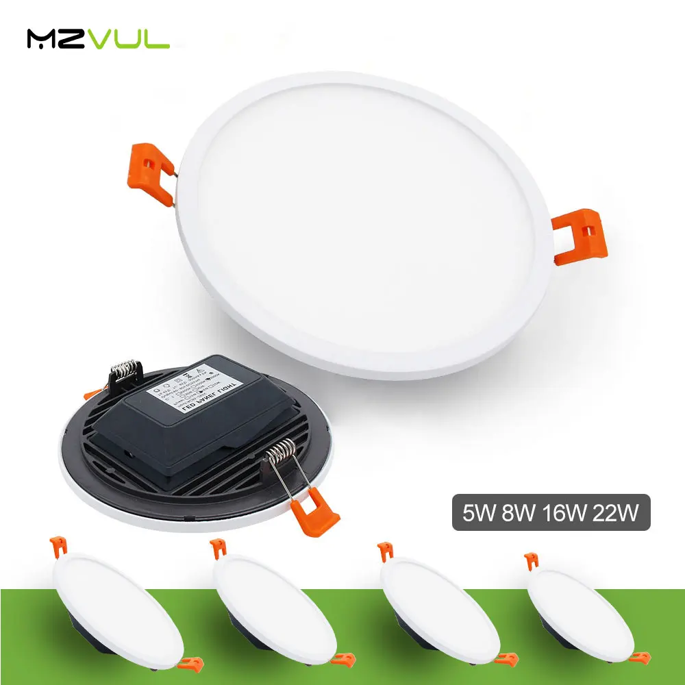 New Ultra Thin Round LED Panel Light 5W 8W 16W 20W Ultra Thin Non ...