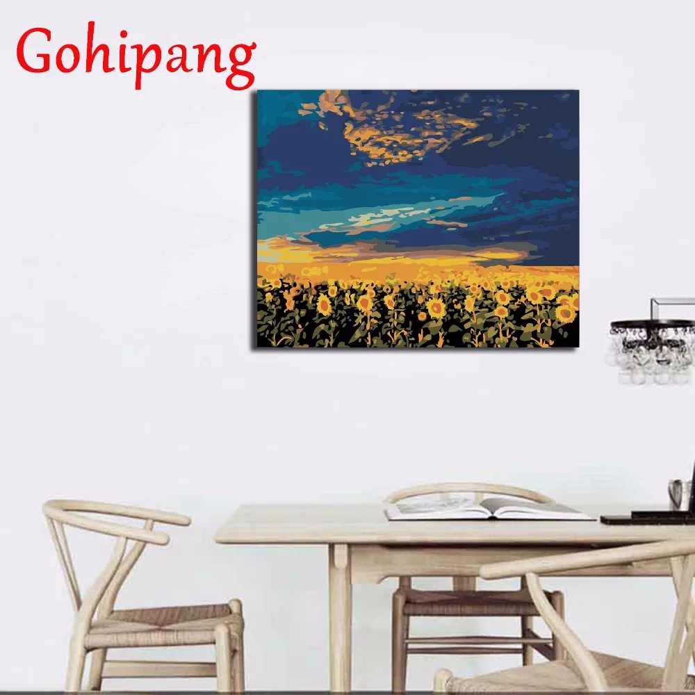 Oil Painting Paint By Numbers DIY Canvas Wall decor hand painted ...