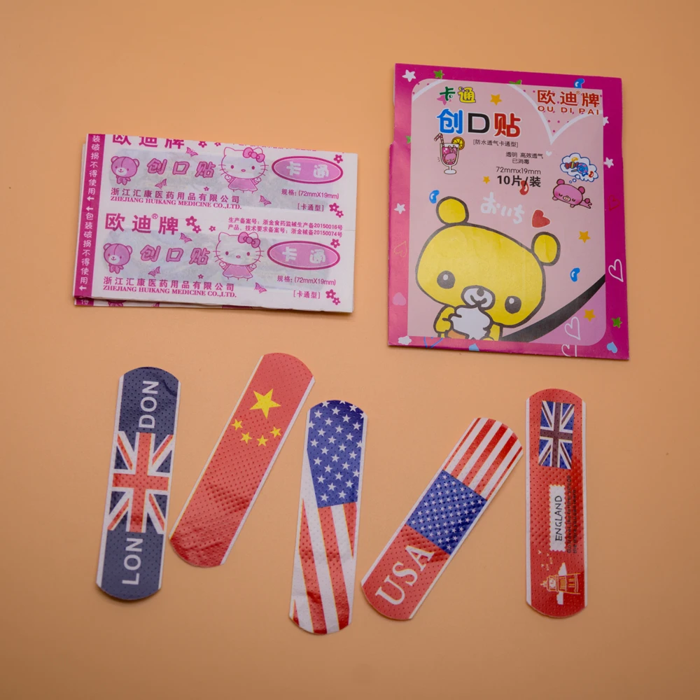 150Pcs Band Aid Cute Cartoon Wound Dressings Sterile Hemostasis ...