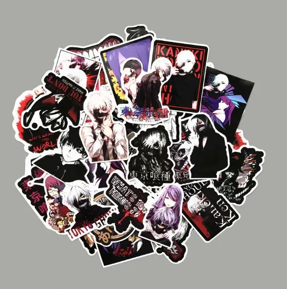 50 Pcs/set Cute Anime Tokyo Ghoul Sticker Decal for Phone Car Laptop ...