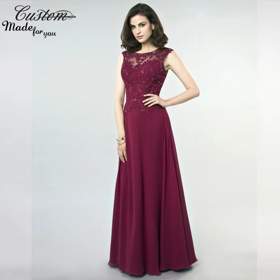 Vestidos Formales Color Ciruela Talla Grande