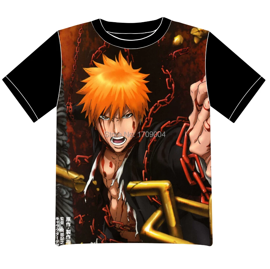 Free Shipping Anime Manga Bleach T shirt Women Men Cosplay T Shirt ...