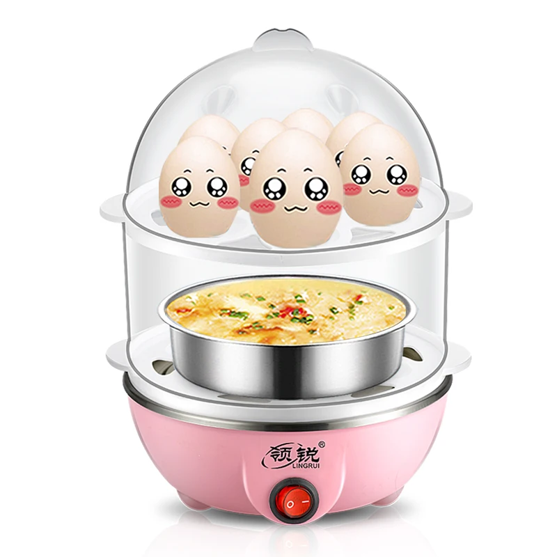 Double multifunction home cook steamed mini breakfast boiled egg ...