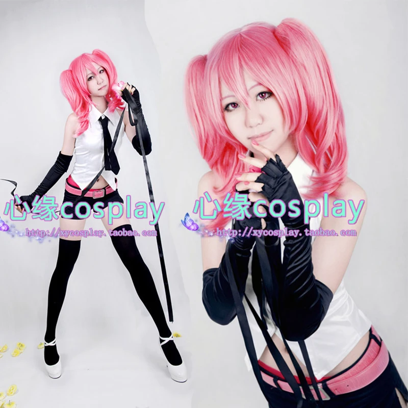Vocaloid Hatsune Miku Kasane Teto Cosplay Costume Shirtpantstiebeltflowerriband On
