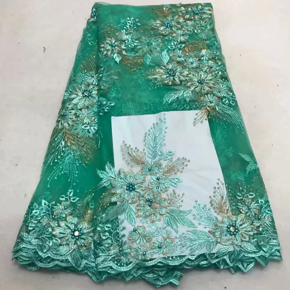 Nigerian Lace Fabrics 2018 African French Lace Fabric Mint Green ...