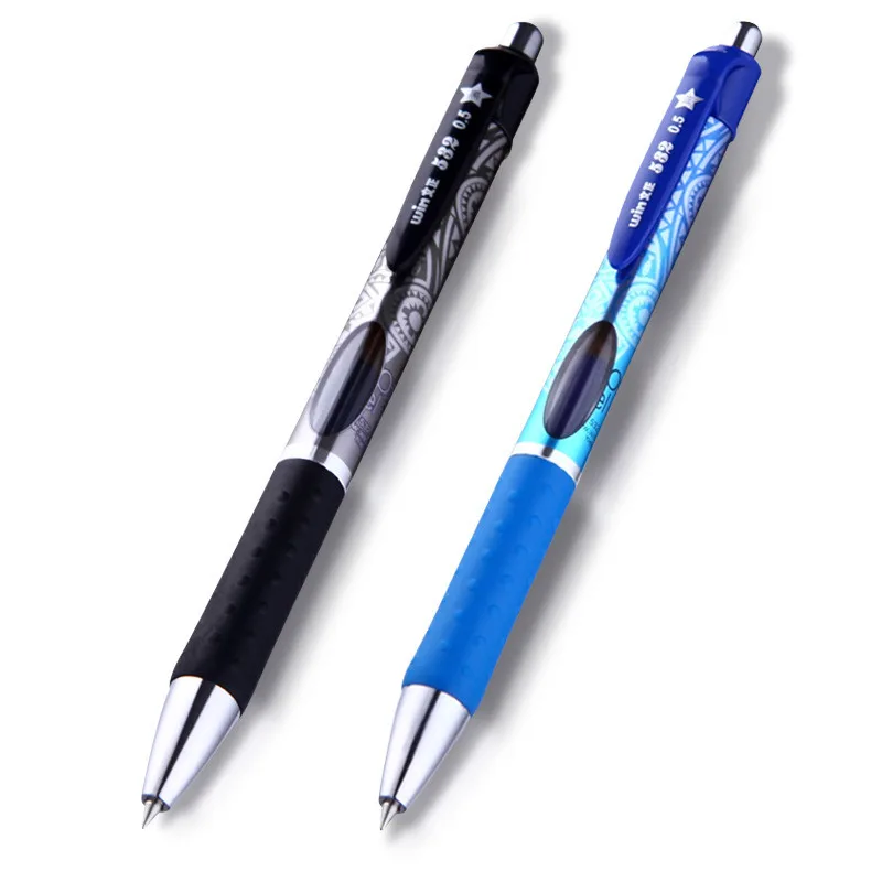 JDANCE Black Blue Gel Pen 2 Colors 0.5mm Gel Ink Pen press pen 0.5mm ...