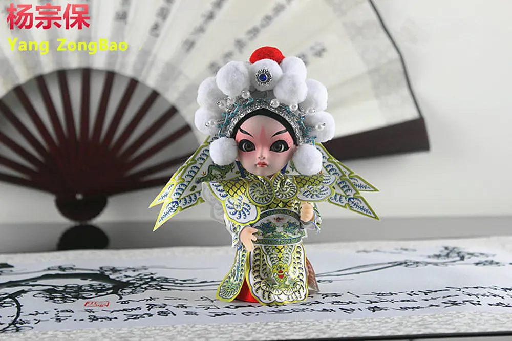 Chinese style Silk Figurine Q version Yang ZongBao handicraft Peking ...