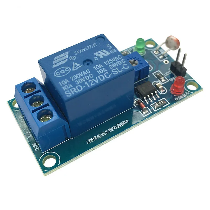 5V 12V Light Photoswitch Sensor Switch LDR Photoresistor Relay Module ...