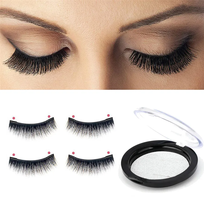 2017 * makeup Ultra thin 0.2mm Magnetic Eye Lashes 3D Reusable False ...