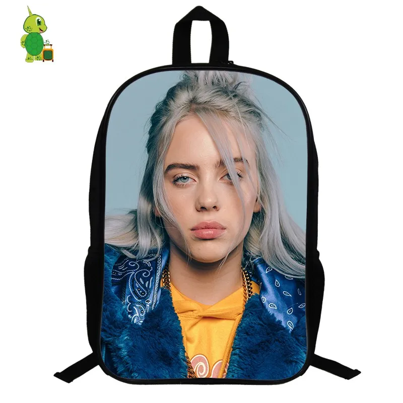 Billie Eilish Backpack Hip Hop School Bags for Teenage Boy Girl 14.5 ...