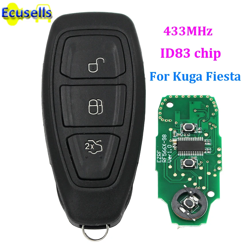Intelligent full Remote Key 434MHz ID83 4D63 chip for Ford Kuga Focus C ...