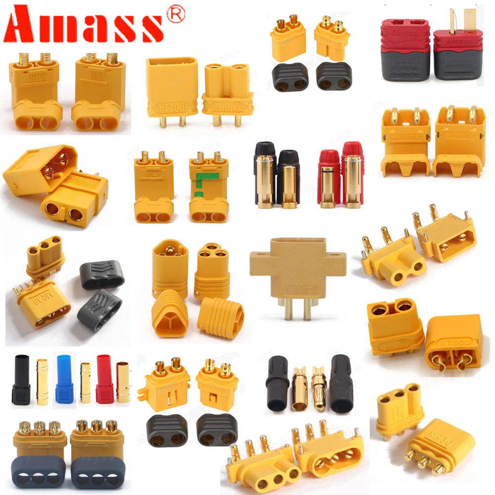 Conector-Amass-XT60-XT30U-XT60U-XT90-XT90-S-MR60-MR30-XT60PW-XT90PW-XT30PW-AS150-XT150-XT60.jpg