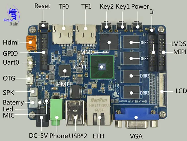 Octa Core Board Single Board Computer Arm Embedded System-in Integrated ...