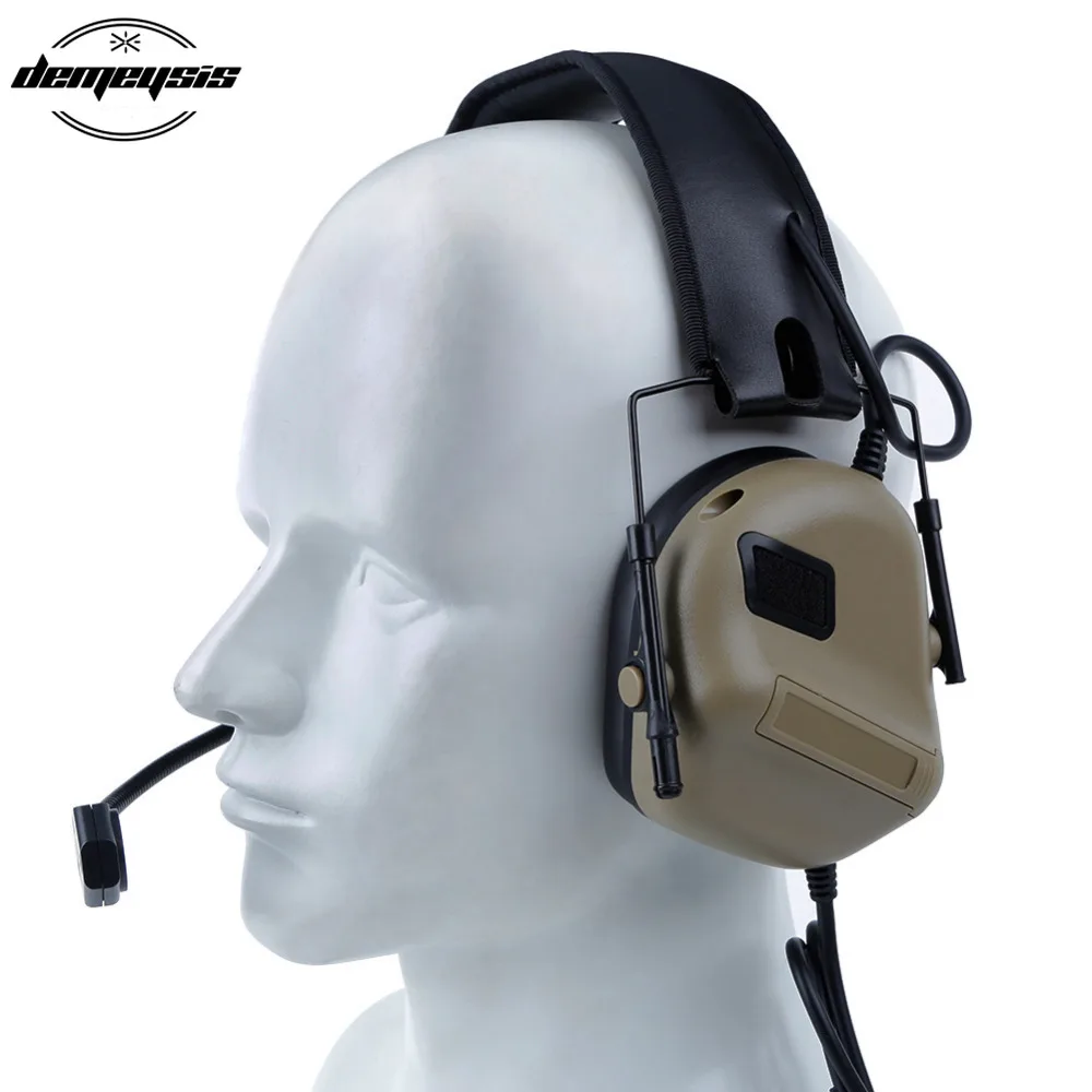 Tactical Headsets Military Standard Shooting Earmuff use with PTT ...