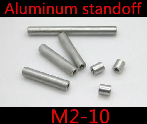 20pcs/lot M2*10 M2 x 10 Aluminum Round Spacer Standoff Model Aircraft ...