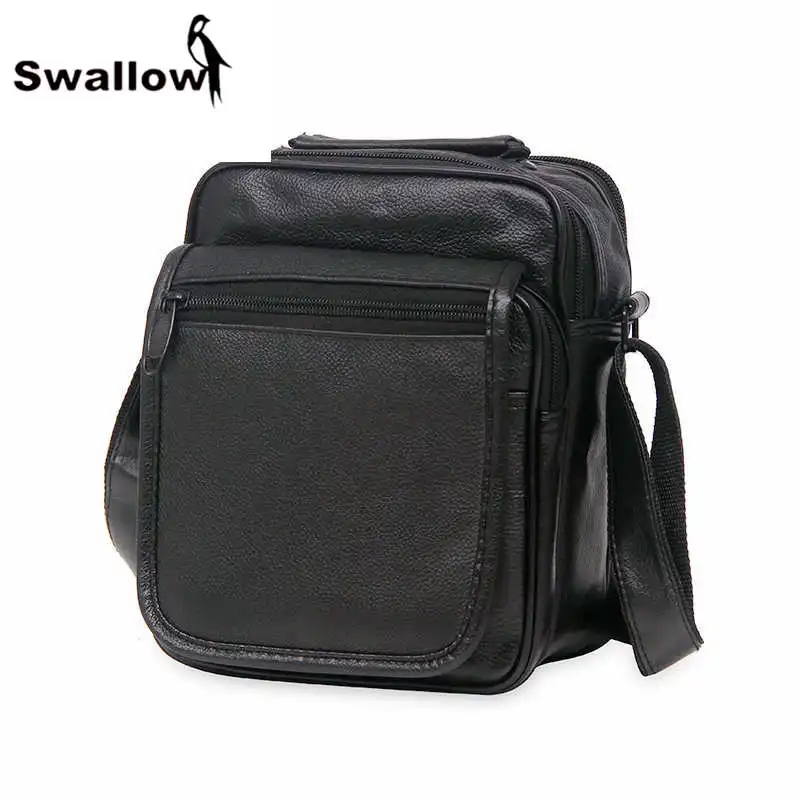 Vintage Classic Small Messenger Bags For Men With Pocket PU Leather ...